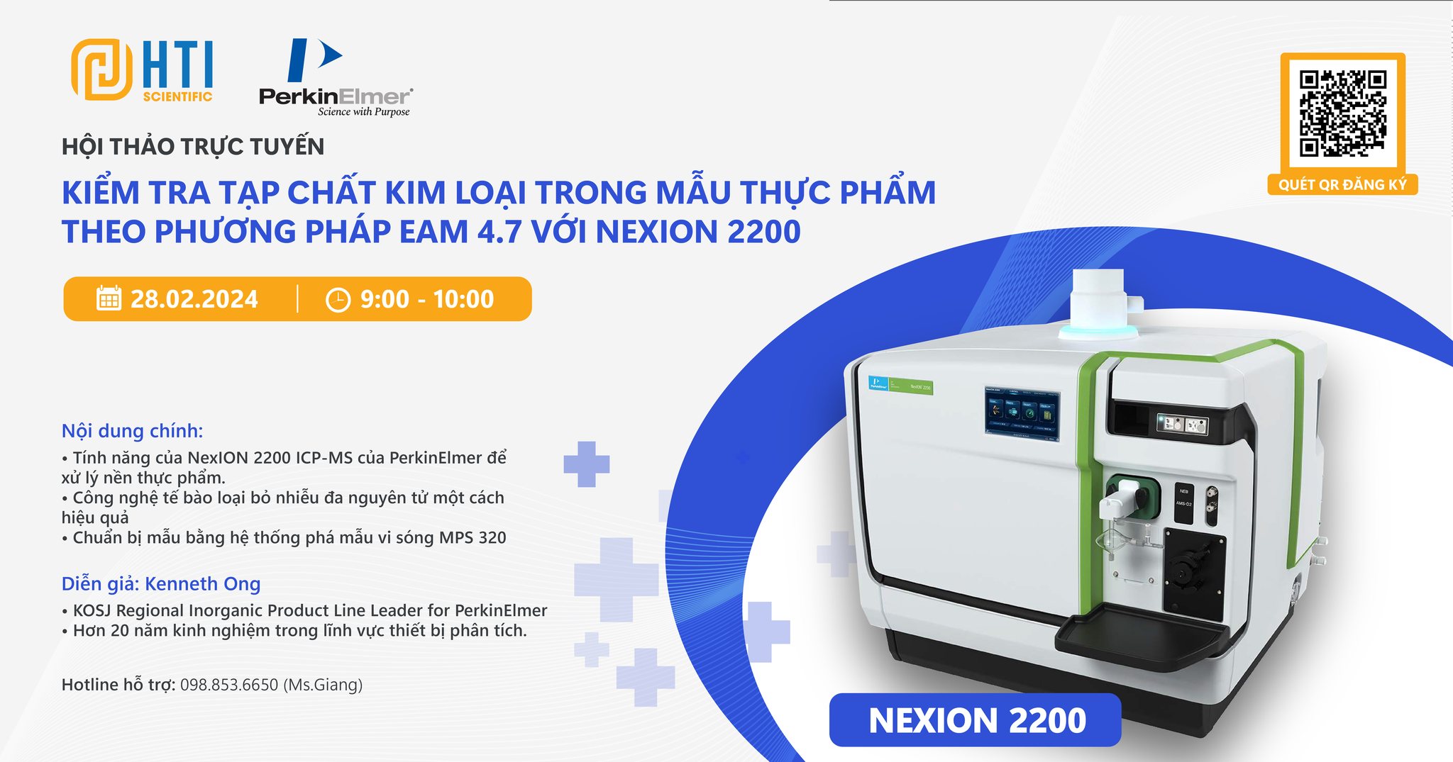 Kiểm tra tạp chất kim loại trong mẫu thực phẩm theo phương pháp EAM 4.7 với NEXION 2200 - HTI ...